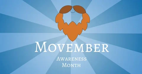 Animation of movember awareness month te... | Stock Video | Pond5