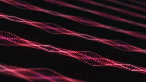 Animation movement of glow red wire mesh | Stock Video | Pond5