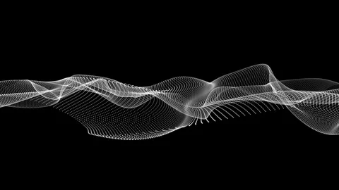 Animation of movements of white wavy dot... | Stock Video | Pond5