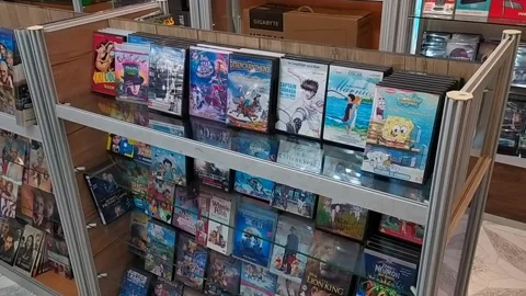 Animation Movies On Dvd For Sale In Stor... | Stock Video | Pond5