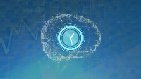 Animation of moving clock over graph and... | Stock Video | Pond5