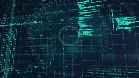 Animation of moving data and information... | Stock Video | Pond5