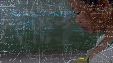 Animation of moving math formulas and da... | Stock Video | Pond5