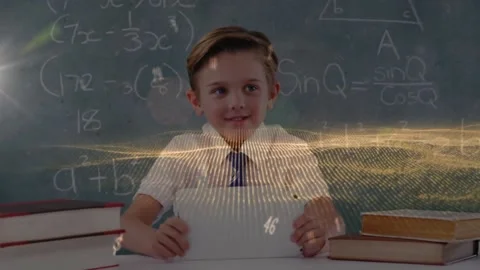 Animation of moving math formulas and da... | Stock Video | Pond5