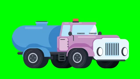 Animation of moving semi trailer tank. | Stock Video | Pond5