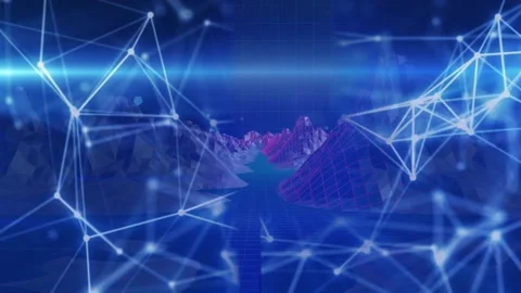 Animation of moving shapes and digital m... | Stock Video | Pond5
