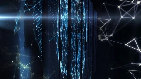 Animation of moving shapes and globe on ... | Stock Video | Pond5