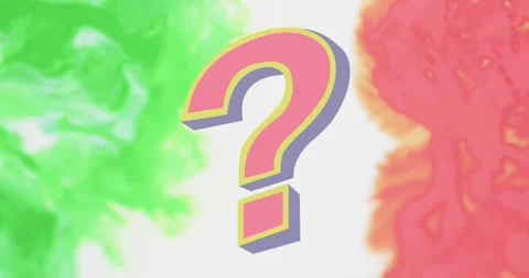 Animation of moving shapes and question ... | Stock Video | Pond5