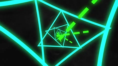 Animation of moving shapes on black back... | Stock Video | Pond5