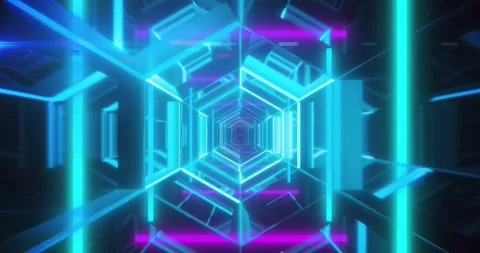 Animation of moving shapes on black back... | Stock Video | Pond5