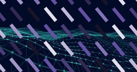 Animation of moving shapes on black back... | Stock Video | Pond5