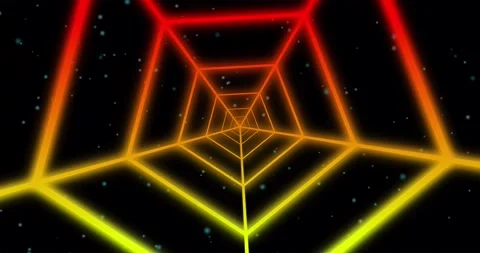 Animation of moving shapes on black back... | Stock Video | Pond5