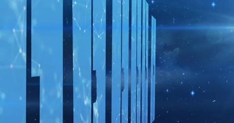 Animation of moving shapes on blue backg... | Stock Video | Pond5