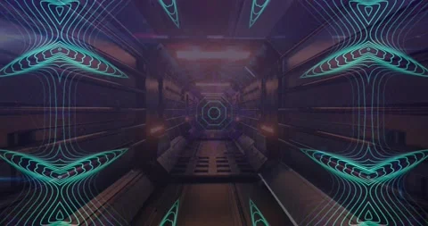 Animation of moving shapes over digital ... | Stock Video | Pond5