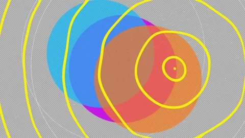 Animation of moving shapes over gray bac... | Stock Video | Pond5