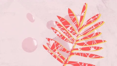 Animation of moving shapes over leaf and... | Stock Video | Pond5