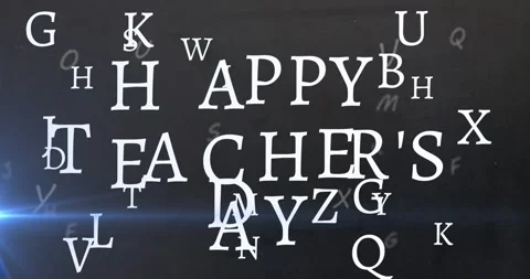 Animation of moving white letters over b... | Stock Video | Pond5