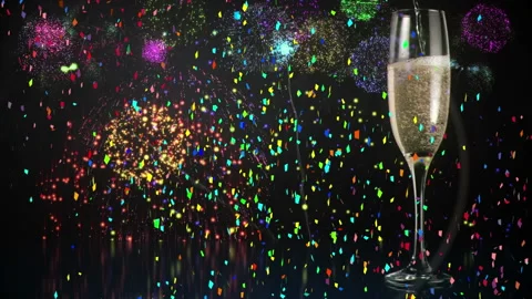 Animation of multi coloured confetti fal... | Stock Video | Pond5