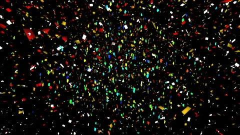 Animation of multi coloured confetti fal... | Stock Video | Pond5