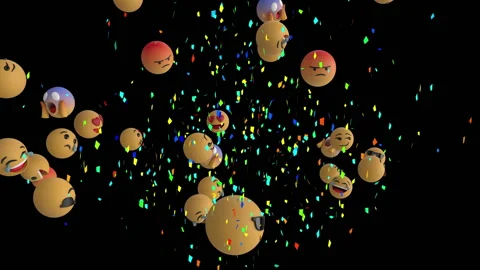 Animation of multi coloured confetti fal... | Stock Video | Pond5