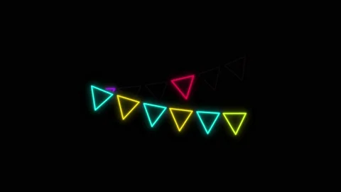 Animation multicolored neon light ribbon... | Stock Video | Pond5