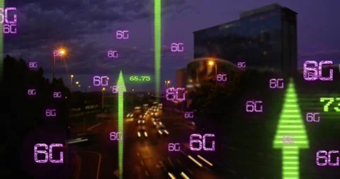 Animation of multiple 6g text banners an... | Stock Video | Pond5