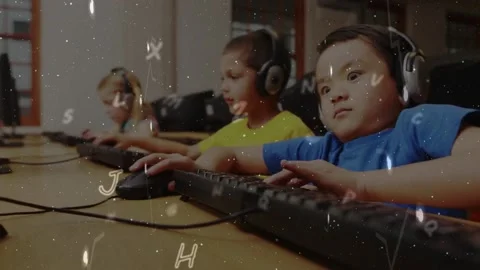 Animation of multiple alphabets floating... | Stock Video | Pond5