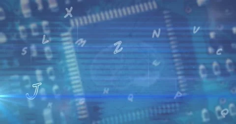 Animation of multiple alphabets floating... | Stock Video | Pond5