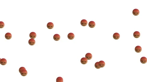 Animation of multiple angry face emojis ... | Stock Video | Pond5