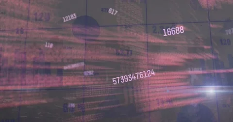 Animation of multiple changing numbers a... | Stock Video | Pond5