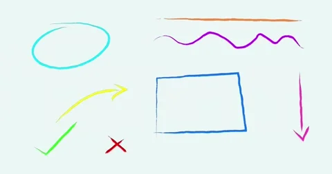 Animation of multiple colorful symbols a... | Stock Video | Pond5