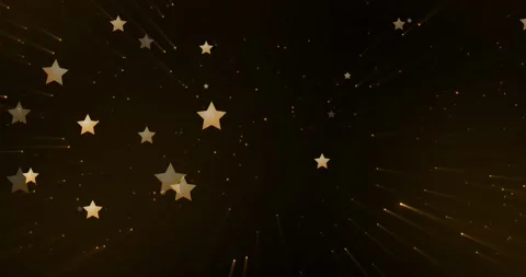 Animation of multiple gold stars falling... | Stock Video | Pond5