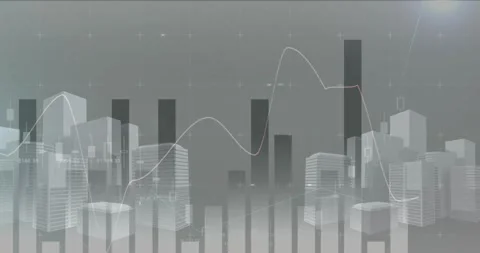 Animation of multiple graphs and 3d mode... | Stock Video | Pond5