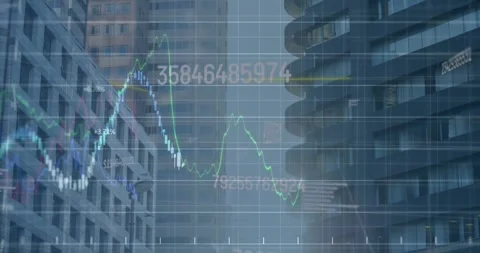 Animation of multiple graphs, database, ... | Stock Video | Pond5