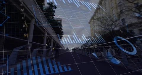 Animation of multiple graphs with loadin... | Stock Video | Pond5