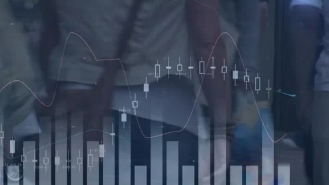 Animation of multiple graphs moving over... | Stock Video | Pond5