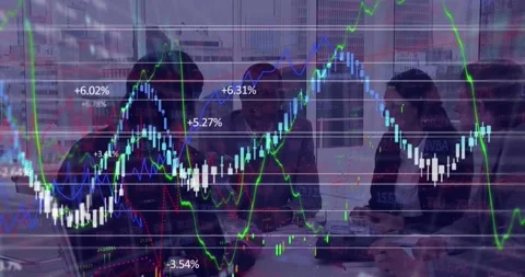 Animation of multiple graphs with number... | Stock Video | Pond5