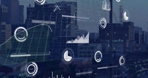 Animation of multiple graphs, trading bo... | Stock Video | Pond5