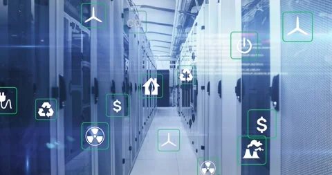 Animation of multiple icons, computer la... | Stock Video | Pond5