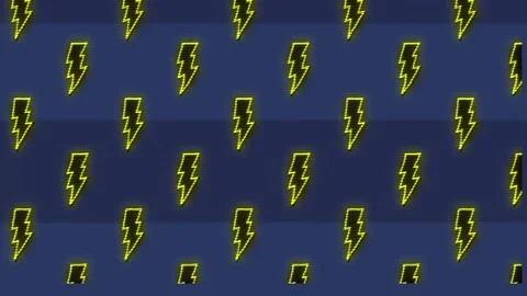 Animation of multiple lightning icons mo... | Stock Video | Pond5