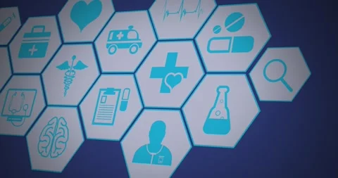Animation of multiple medical icons floa... | Stock Video | Pond5