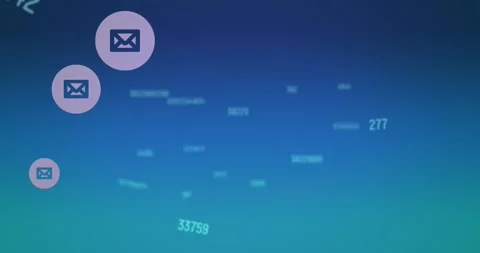Animation of multiple message icons and ... | Stock Video | Pond5