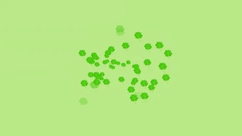 Animation of multiple moving clover over... | Stock Video | Pond5