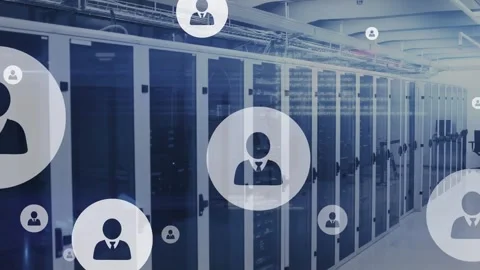 Animation of multiple profile icons floa... | Stock Video | Pond5