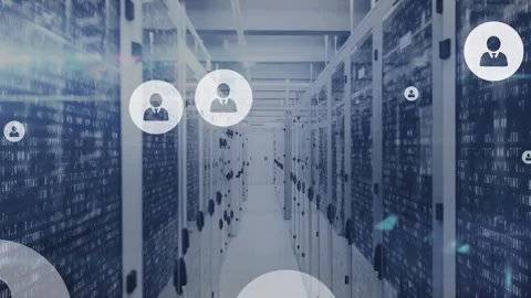 Animation of multiple profile icons floa... | Stock Video | Pond5