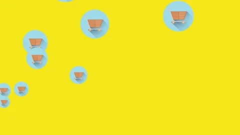 Animation of multiple shopping cart icon... | Stock Video | Pond5