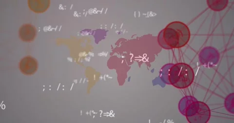 Animation of multiple symbols and connec... | Stock Video | Pond5