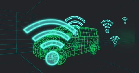 Animation of multiple wifi symbols over ... | Stock Video | Pond5