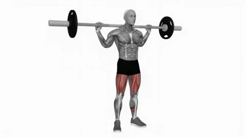 Animation of a muscle man exercising bar... | Stock Video | Pond5