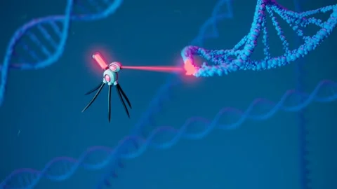 Animation of the nanobot creating DNA do... | Stock Video | Pond5
